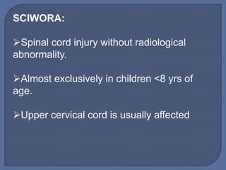 Spinal cord injury | PPTX