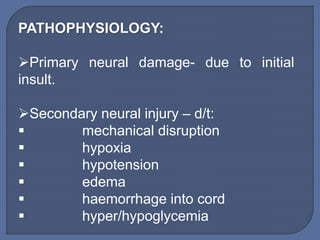 Spinal cord injury | PPTX