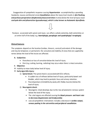 Spinal cord injury | DOCX