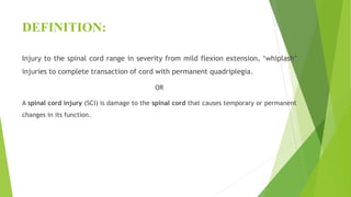 Spinal Cord Injury (SCI) | PPTX
