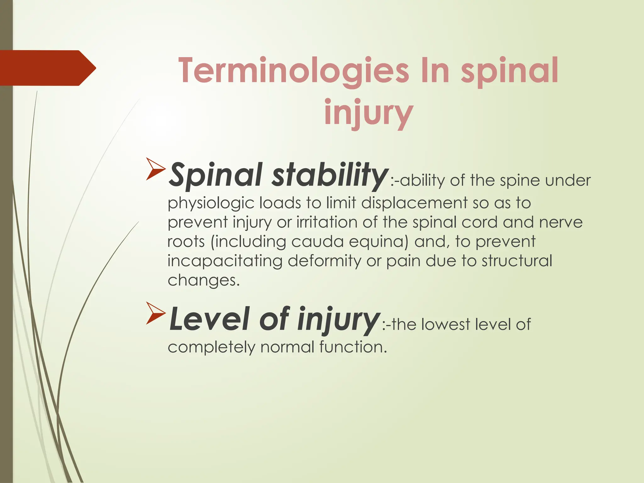 Management of a patient with spine and spinal cord injury | PPTX