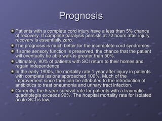 Spinal Cord Injury, history and examination | PPT
