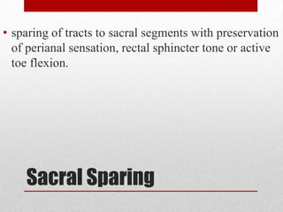 Sacral Sparing