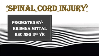 Krishna mittal SCI | PPTX