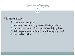 Spinal cord injury | PPT