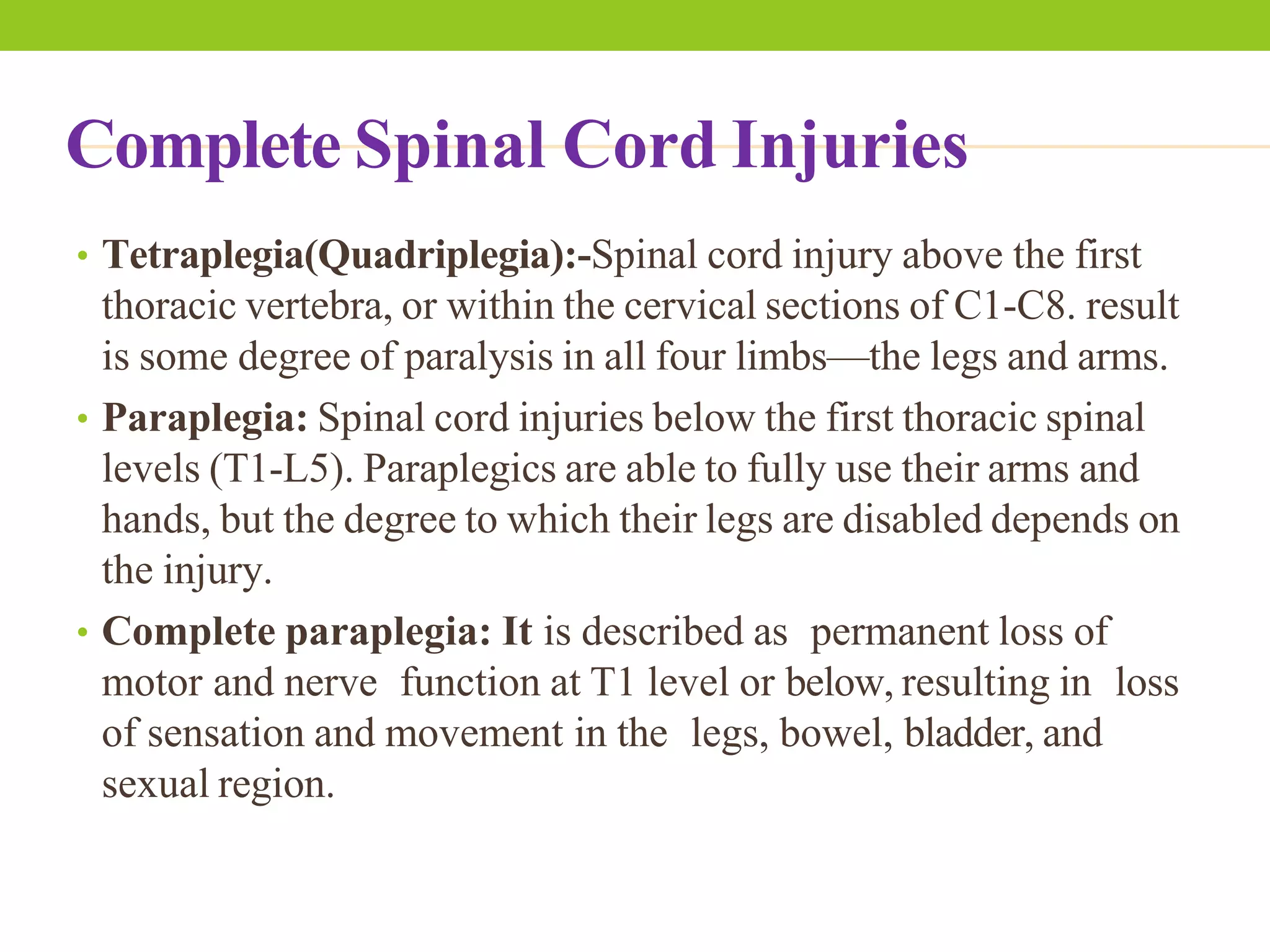 spinal cord injury | PPTX
