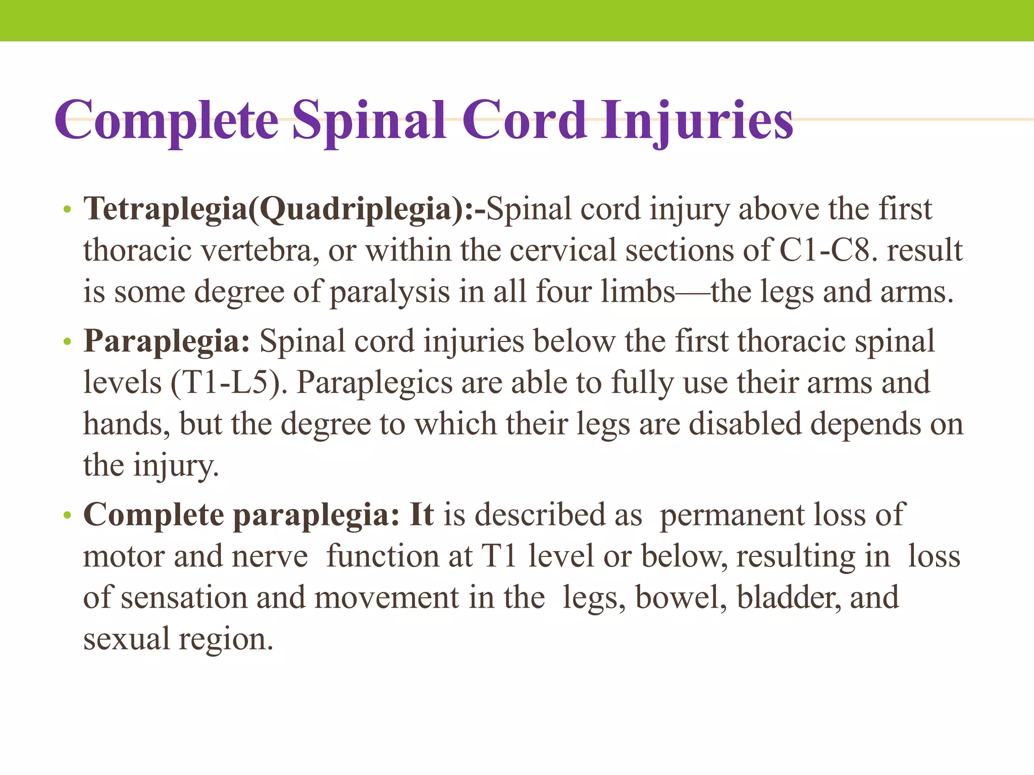 Spinal cord injury (SCI) | PPTX