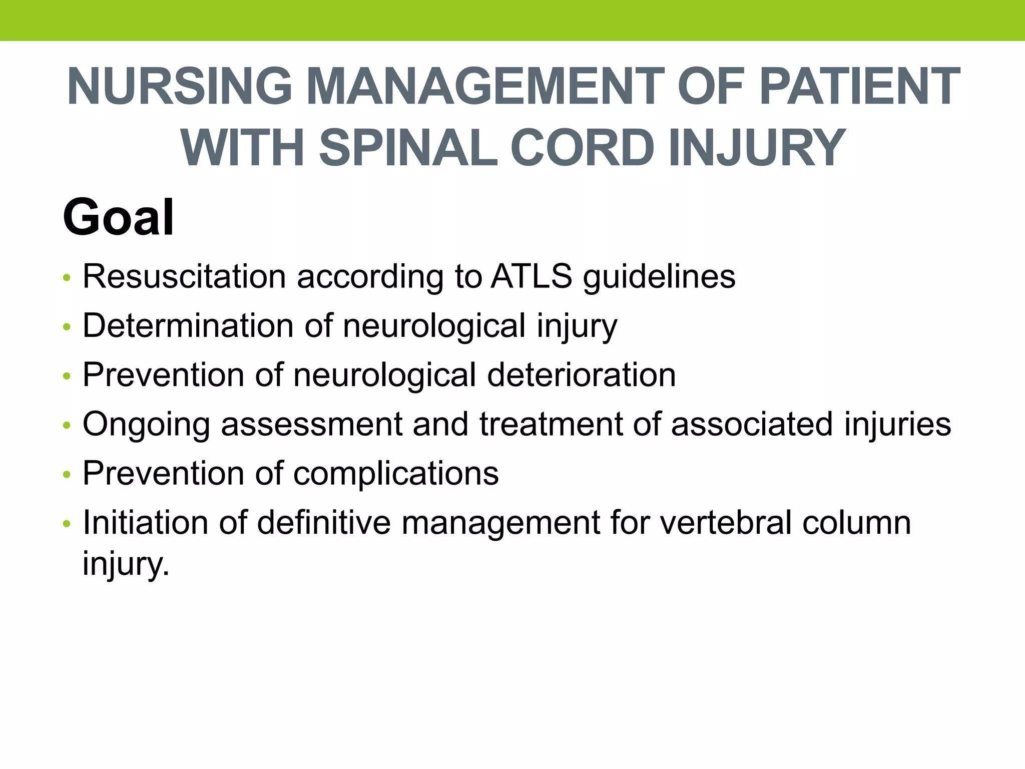 Spinal cord injury (SCI) | PPTX