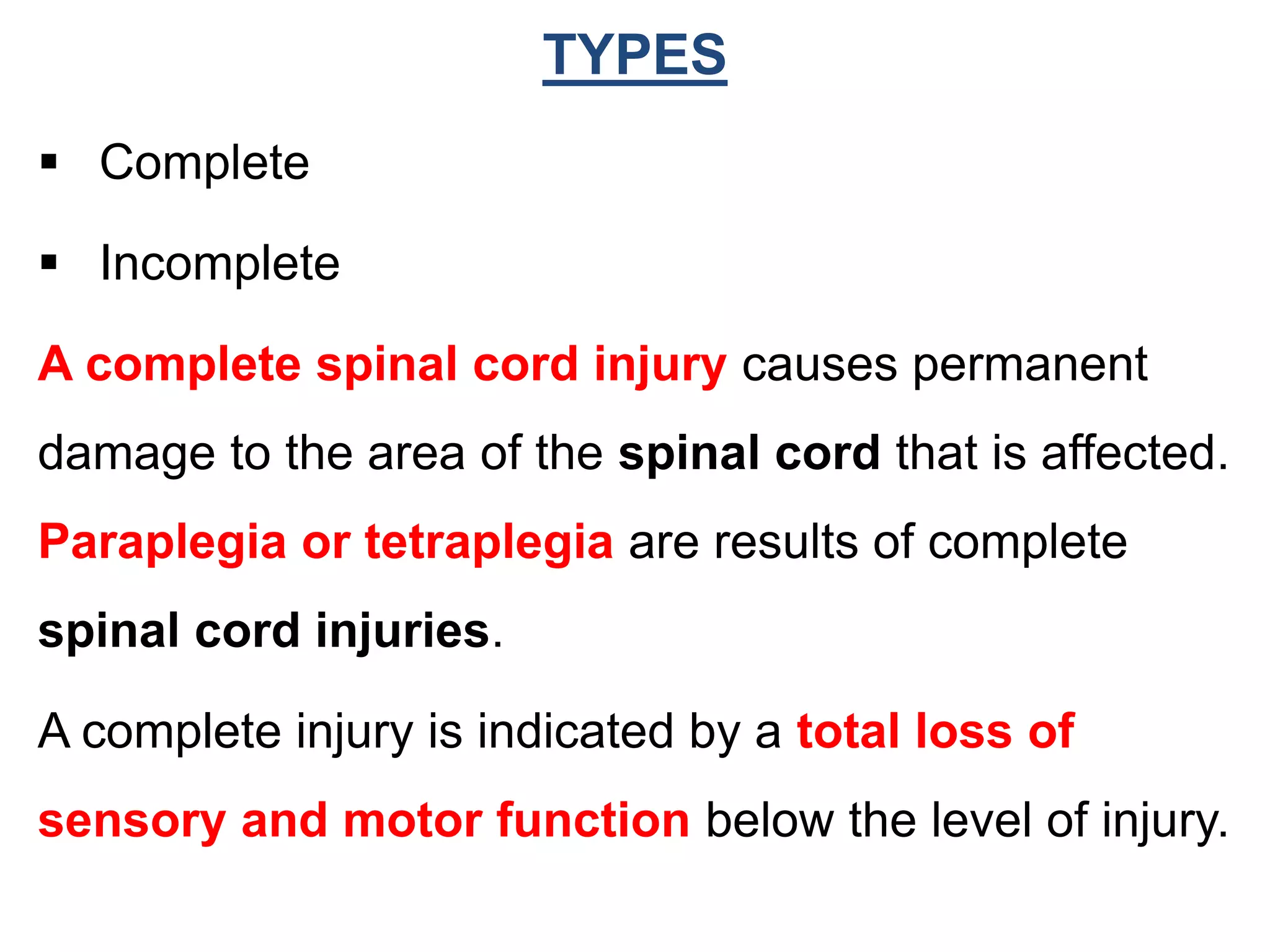 Spinal Cord Injuries | PPTX