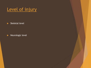 spinal cord injury by dr.bharti pawar ppt | PPTX