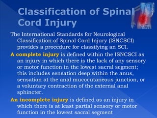 Spinal cord injury rehabilitation | PPTX