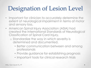 Spinal cord injury (sci) Rehab | PPTX