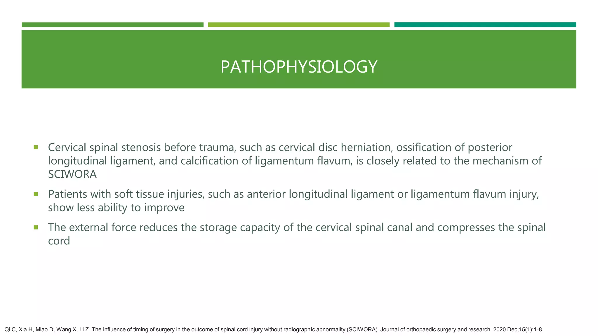 Spinal Cord Injury Without Radiology Abnormality (SCIWORA) | PPTX