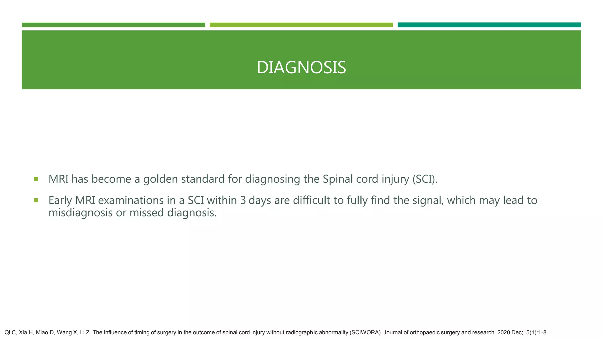 Spinal Cord Injury Without Radiology Abnormality (SCIWORA) | PPTX