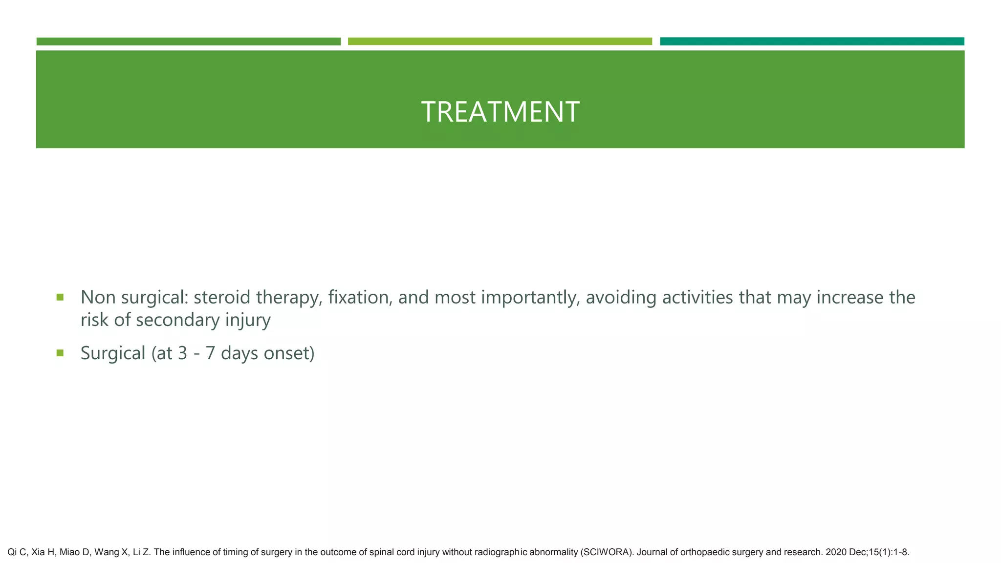 Spinal Cord Injury Without Radiology Abnormality (SCIWORA) | PPTX