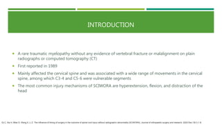 Spinal Cord Injury Without Radiology Abnormality (SCIWORA) | PPTX