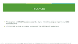 Spinal Cord Injury Without Radiology Abnormality (SCIWORA) | PPTX
