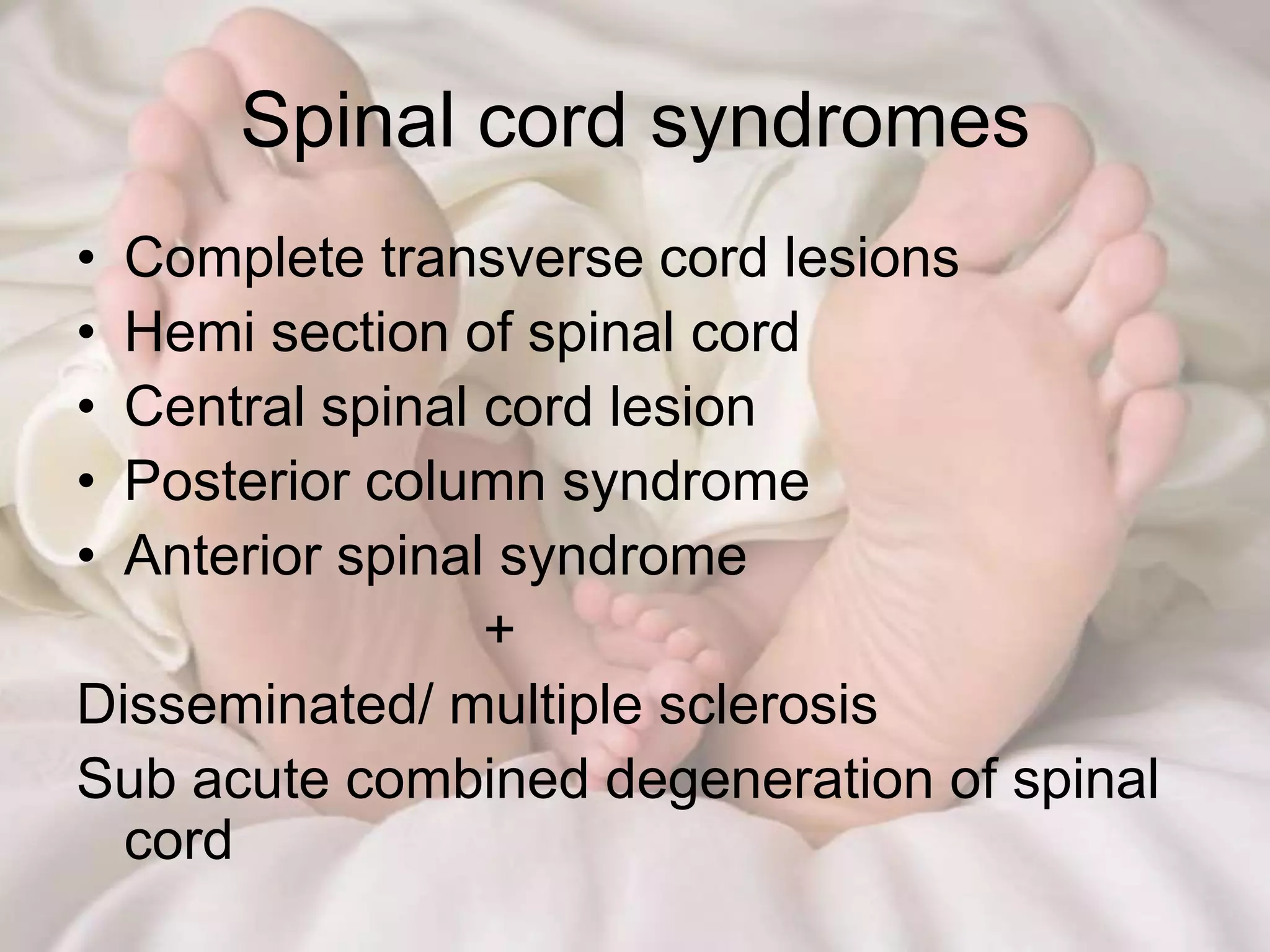 Spinal cord lession localisation | PPTX