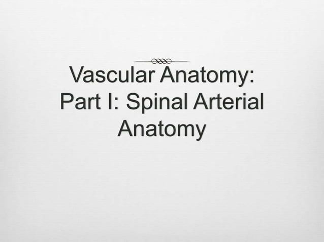 Spinal Cord Magnetic Resonance Angiography - Spinal MRA | PPTX