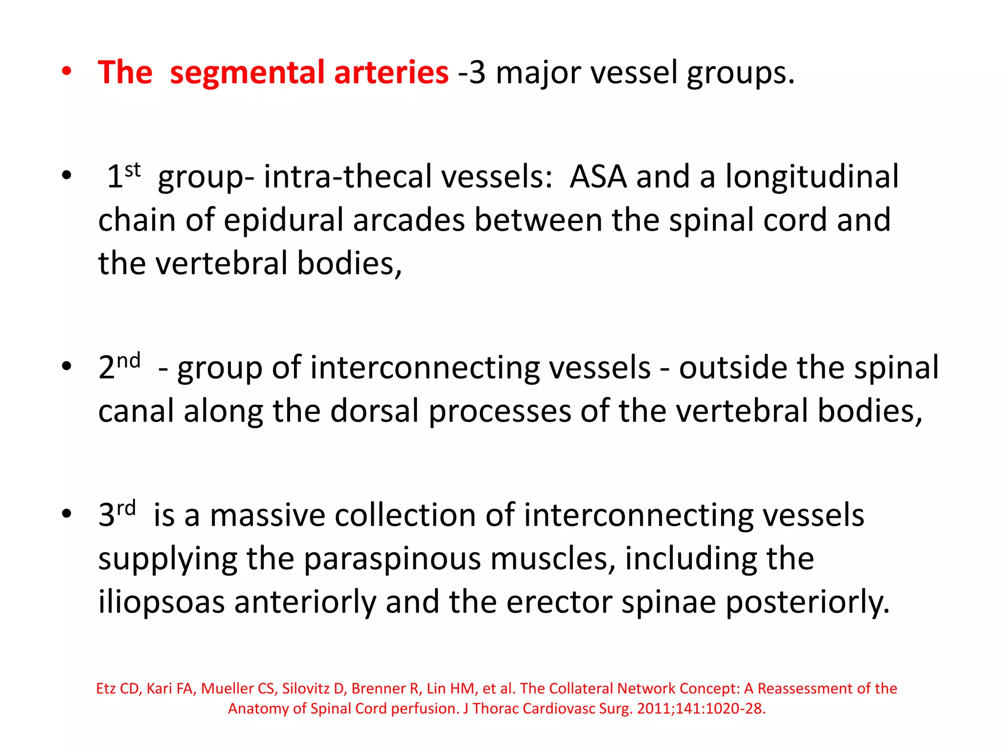 Spinal cord protection in aortic surgeries | PPTX