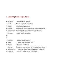 Spinal cord_tracts_structure_functions_importance | PPTX