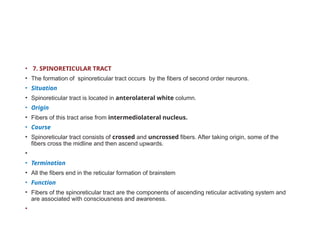 Spinal cord_tracts_structure_functions_importance | PPTX