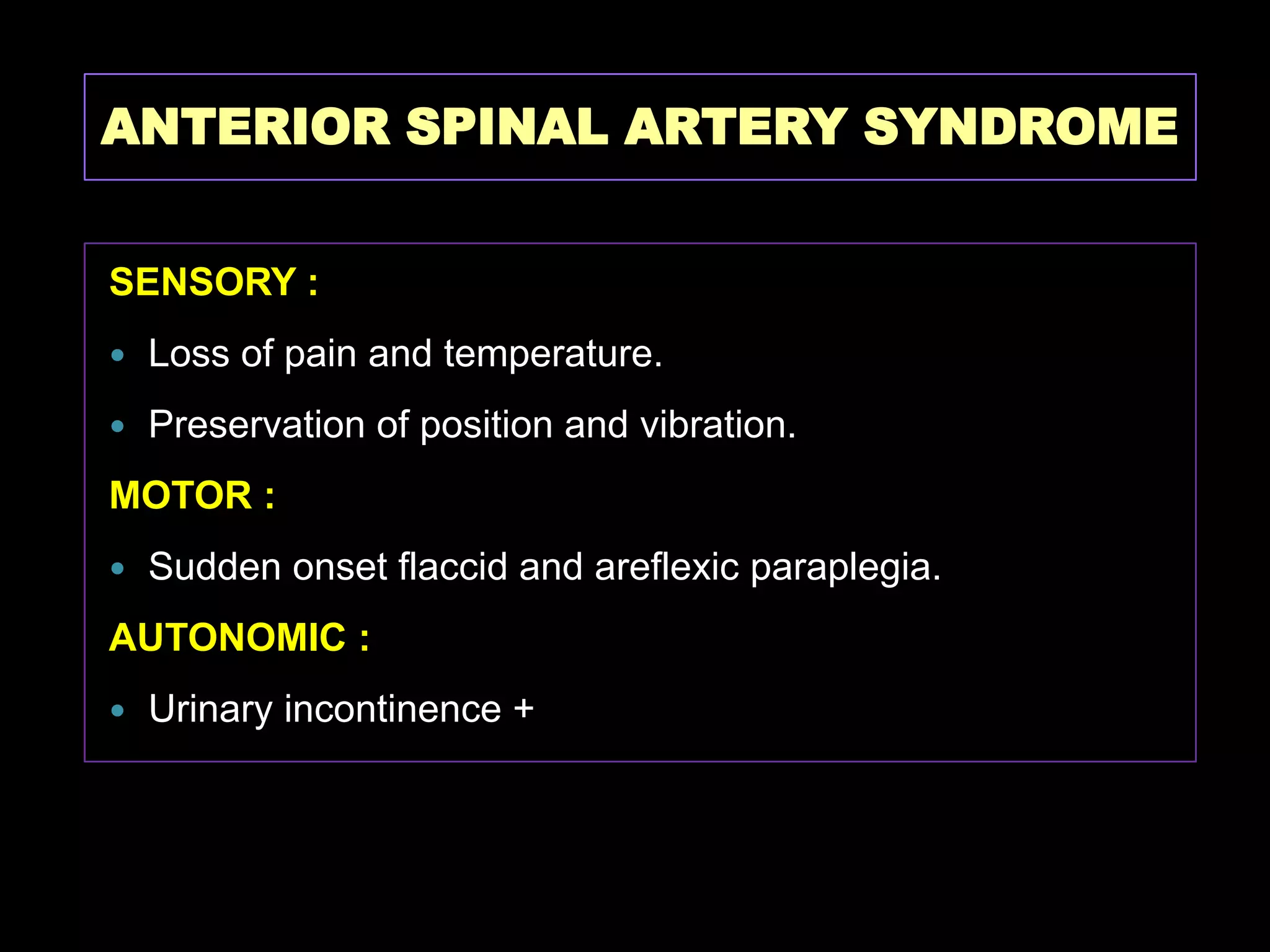 Spinal cord syndromes | PPSX