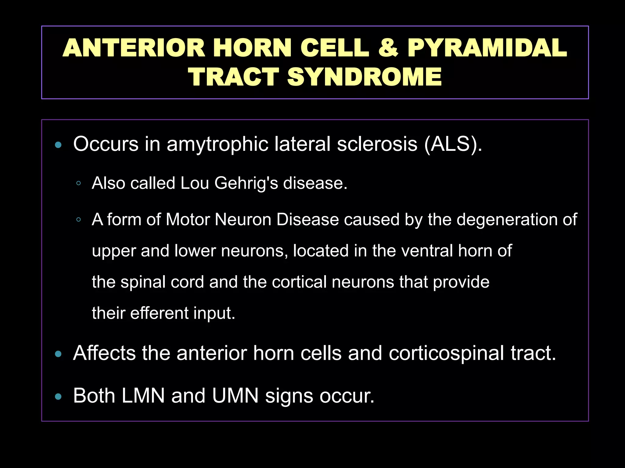 Spinal cord syndromes | PPSX