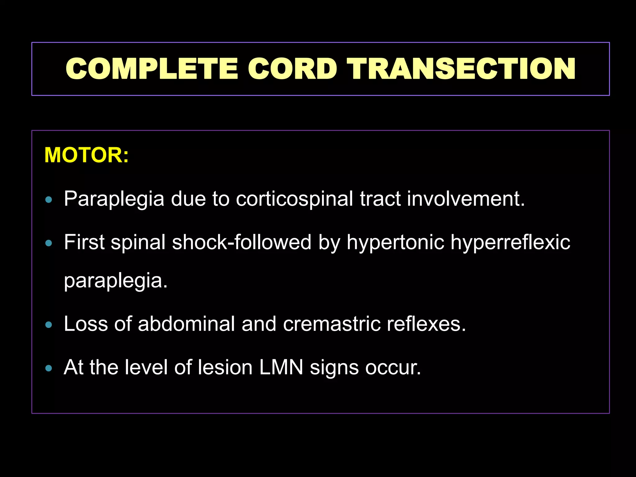 Spinal cord syndromes | PPSX