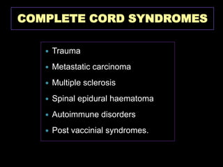 Spinal cord syndromes | PPSX