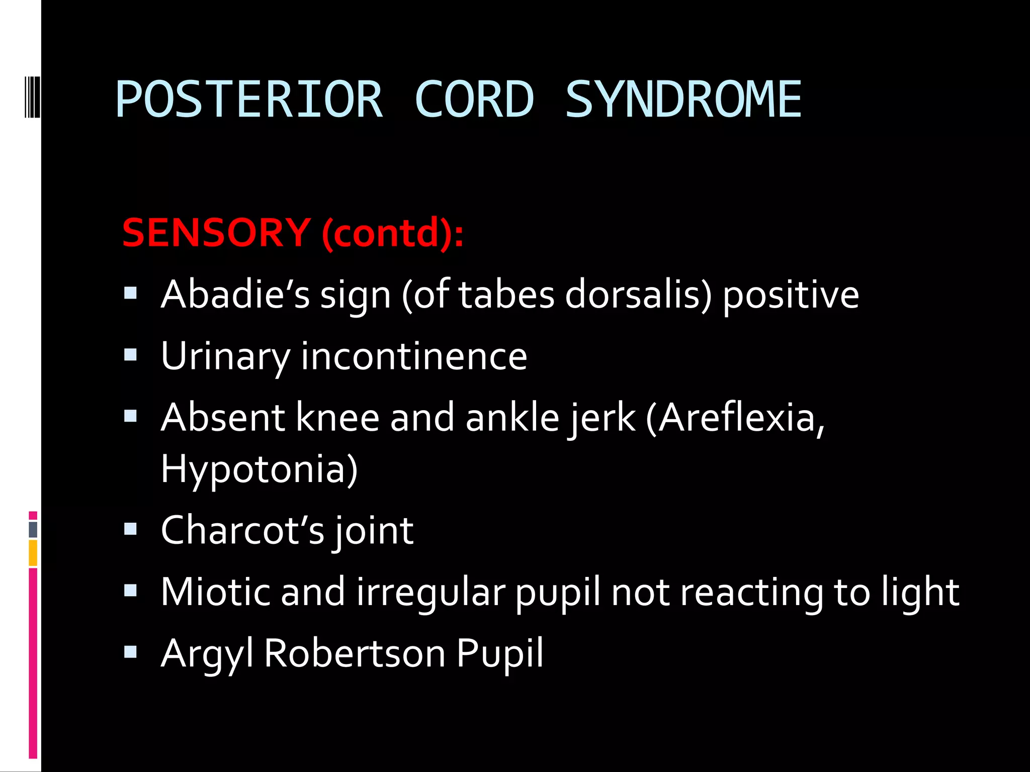 spinal cord syndromes copy.pptx | Death, Injury, or Military Conflict ...