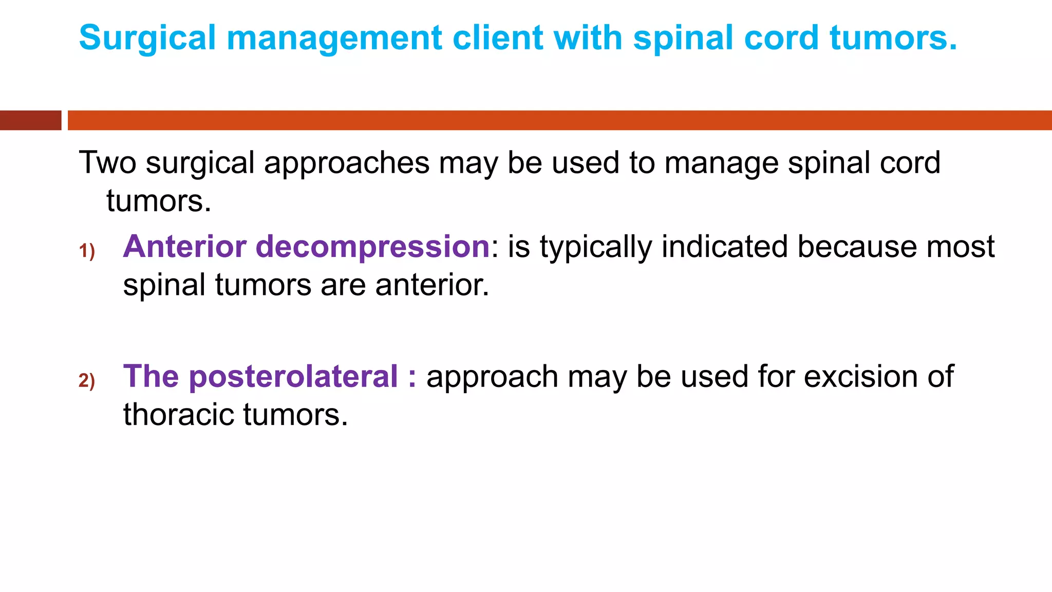 Spinal cord tumors | PPTX