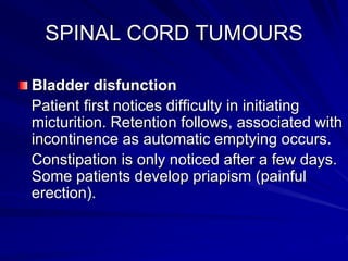 SPINAL CORD TUMOURS neurosurgery of the CNS .ppt
