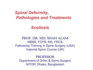Scoliosis Lecture by Professor Dr. Md. Shah Alam | PDF