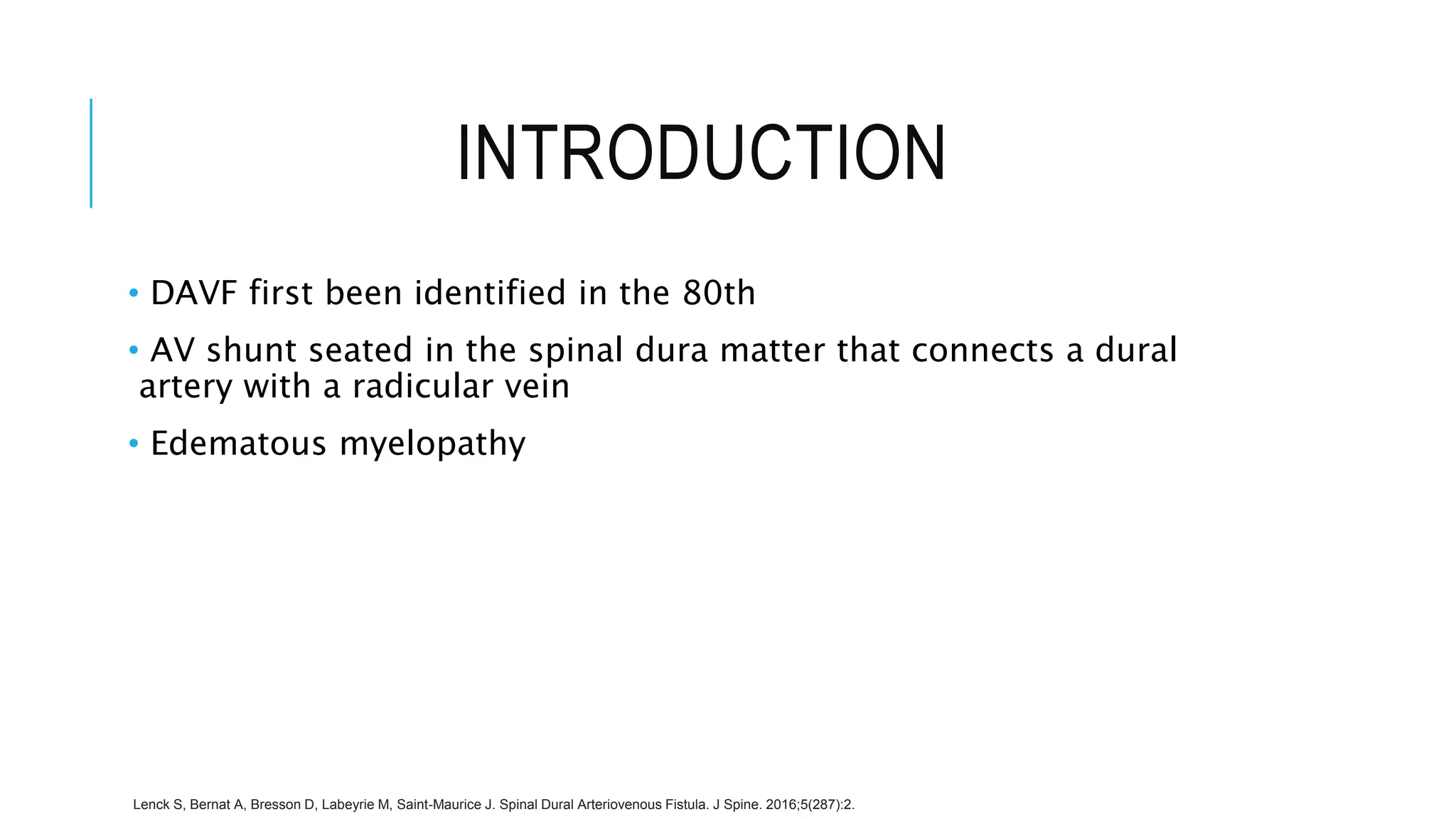 Spinal Dural Arteriovenous Fistula | PPTX