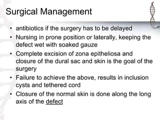 Spinal dysraphism and its management | PPTX
