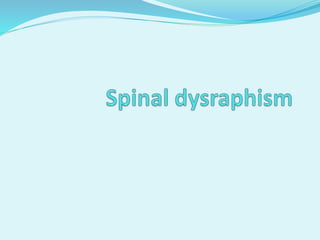 Spinal dysraphism | PPT