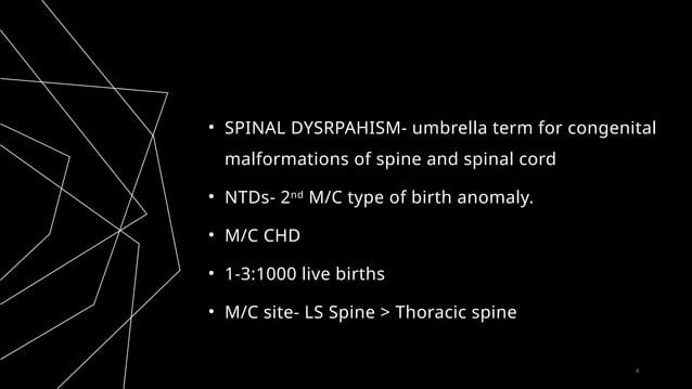 RADIOLOGICAL IMAGING IN CASES OF SPINAL DYSRAPHISM | PPT