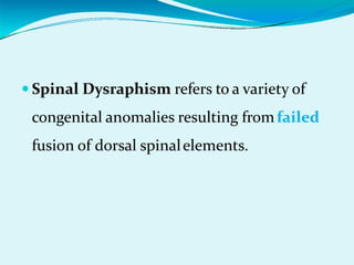 Spinal dysraphism adnan al banna | PDF