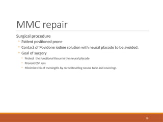 Spinal Dysraphism embryology and prsentation | PPTX