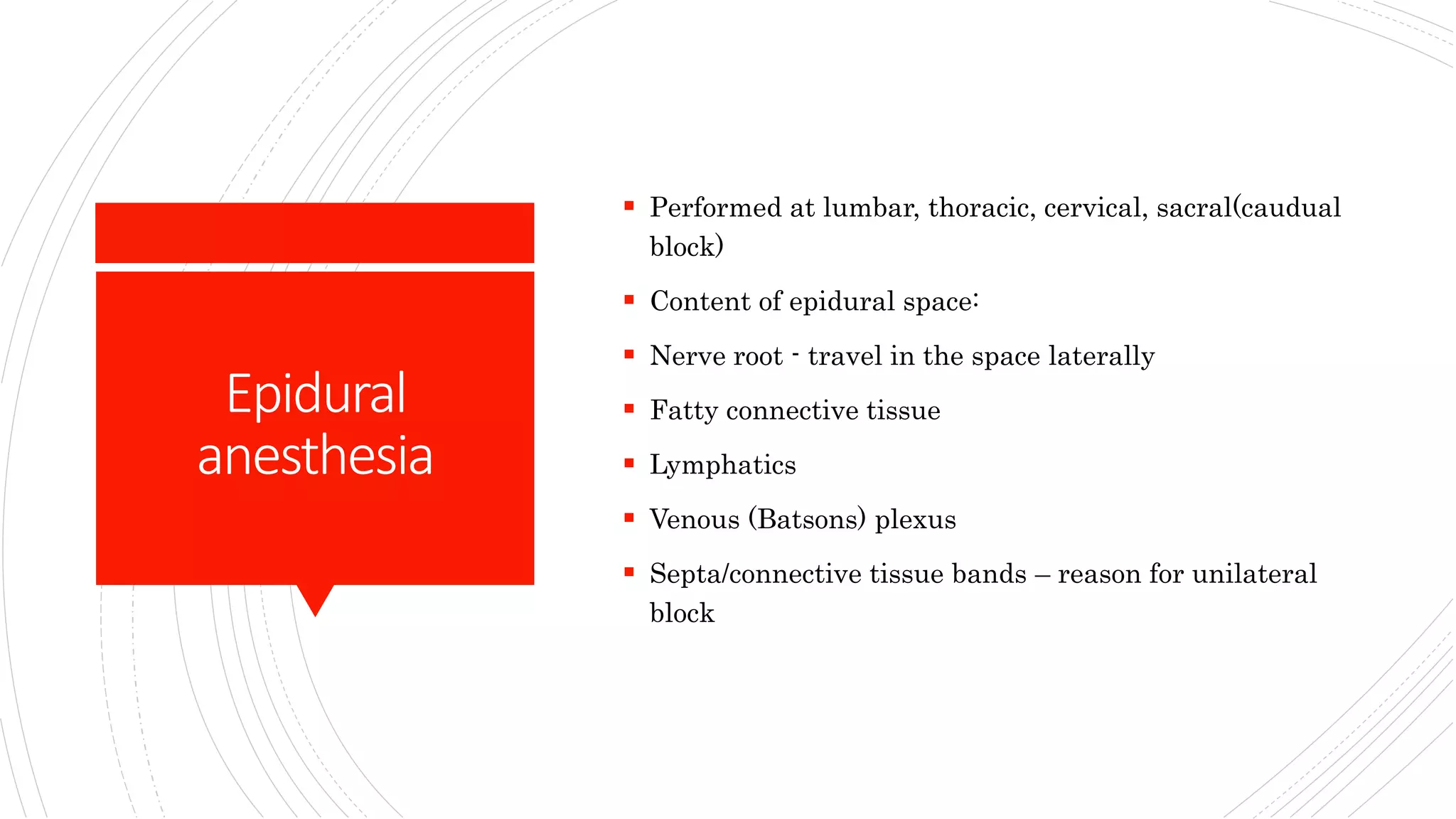 Neuraxial anaesthesia (Spinal, epdiural and caudal anesthesia) | PPTX