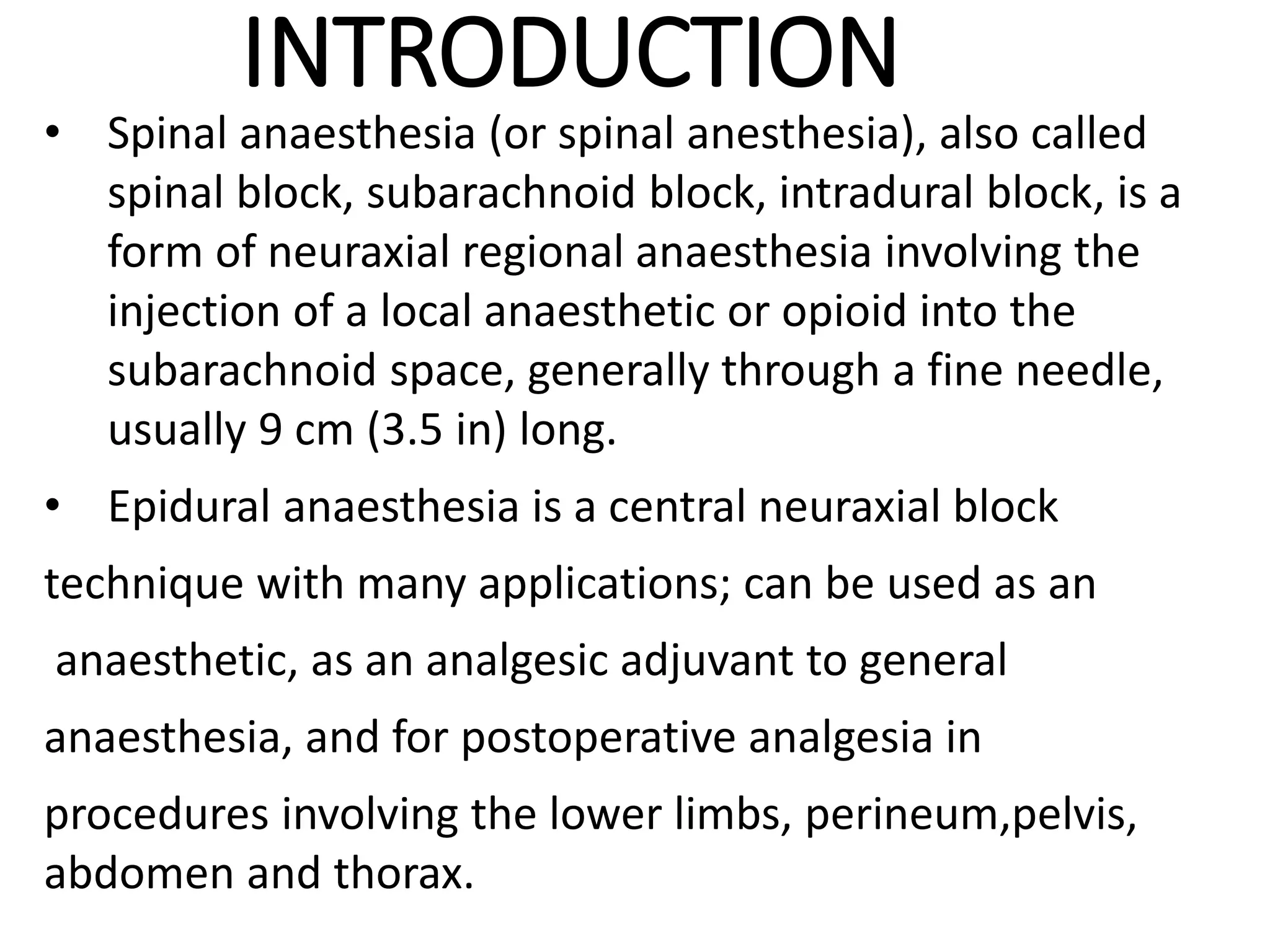 SPINAL & EPIDURAL ANAESTHESIA DR OYETUNDE.pptx