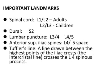 SPINAL & EPIDURAL ANAESTHESIA DR OYETUNDE.pptx