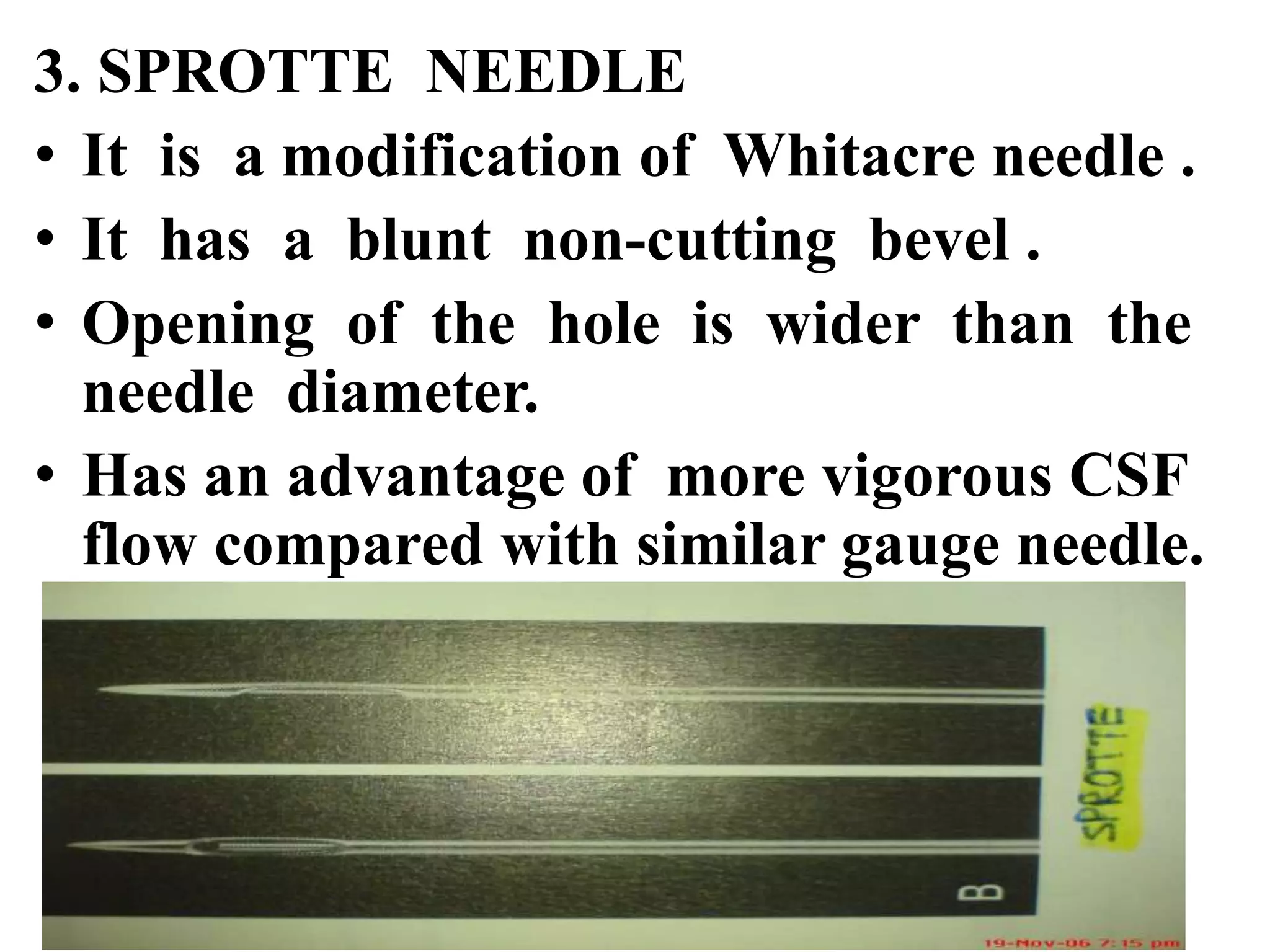 Spinal & epidural needle | PPTX