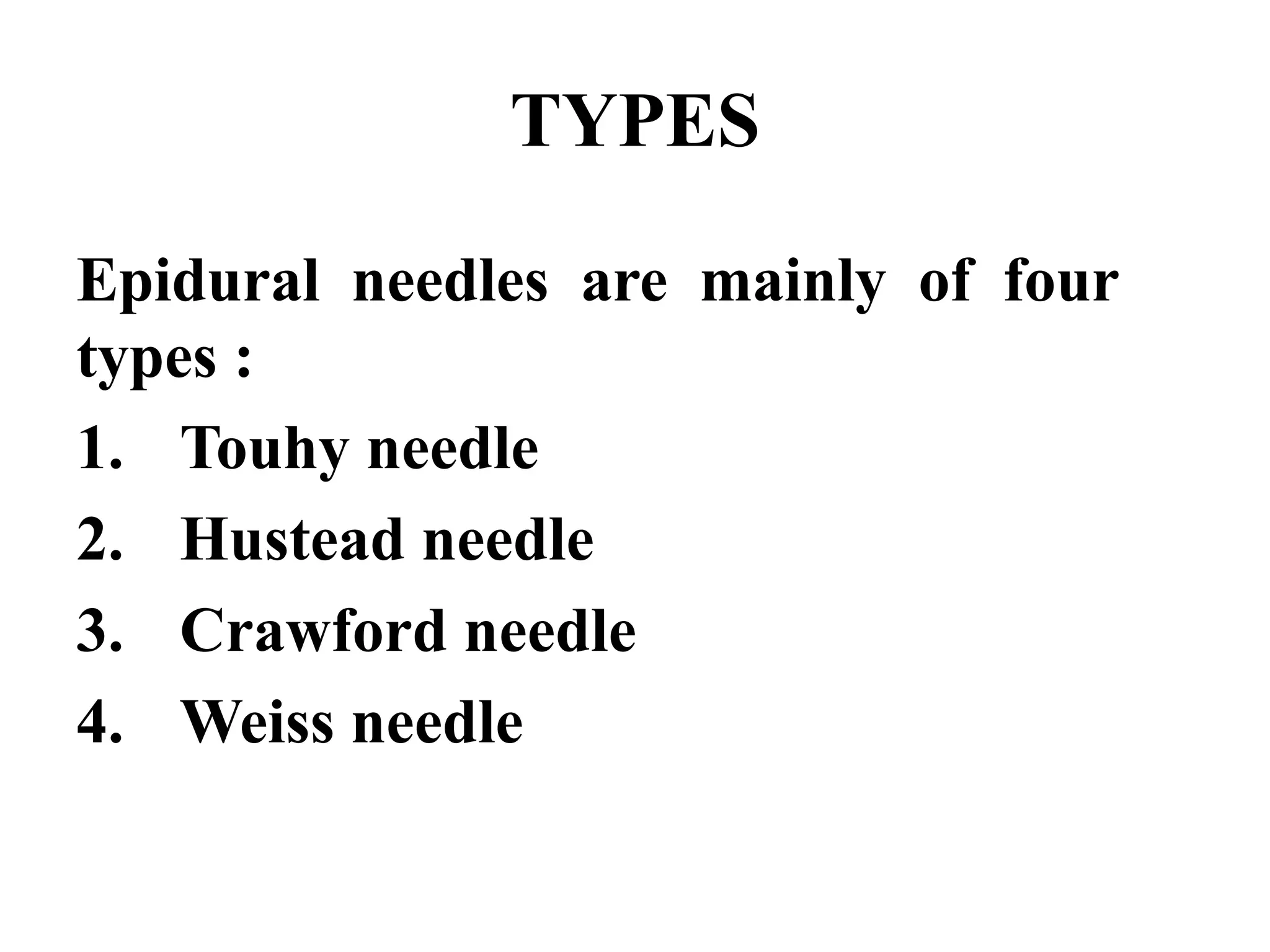 Spinal & epidural needle | PPTX