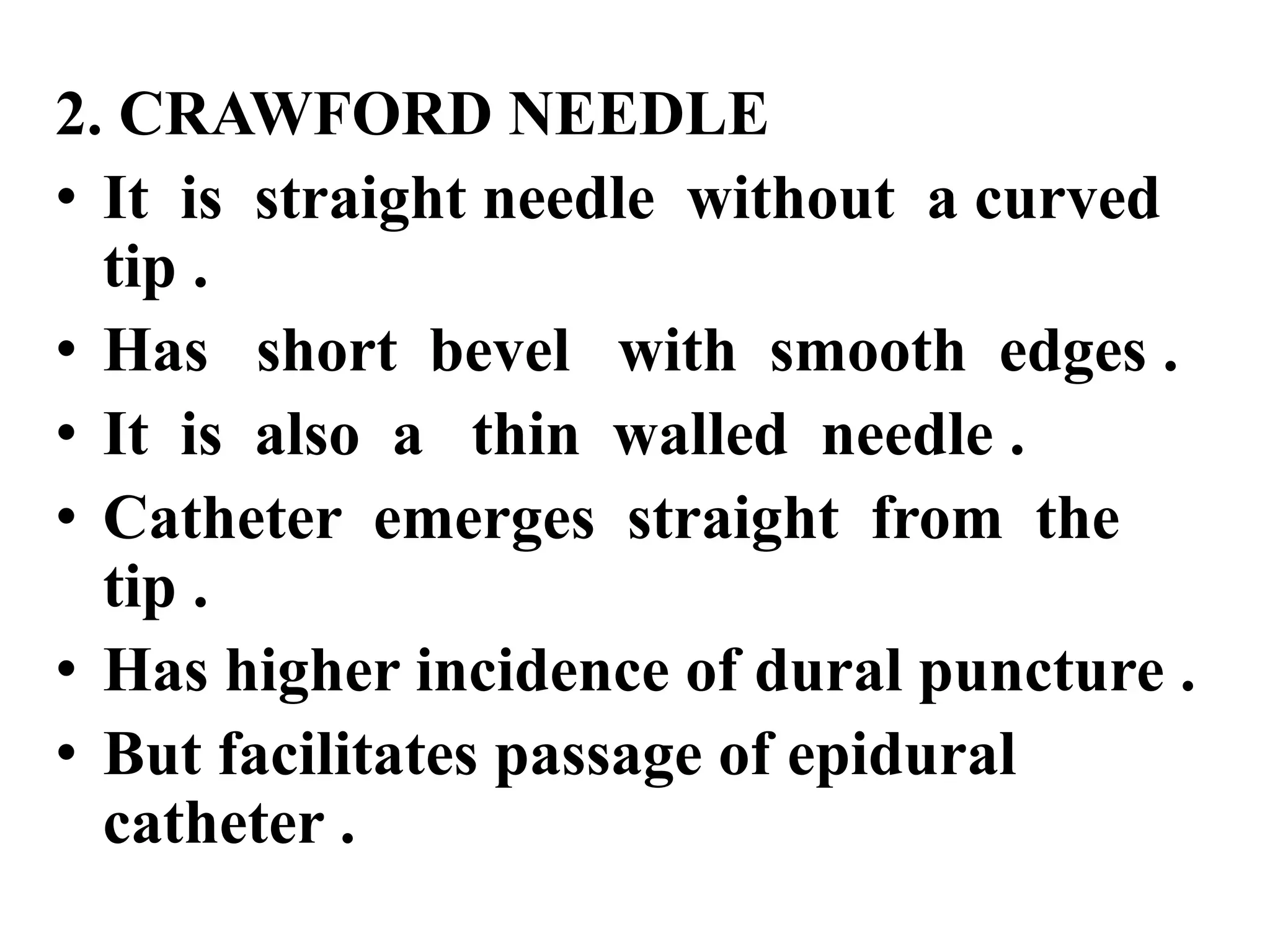 Spinal & epidural needle | PPTX