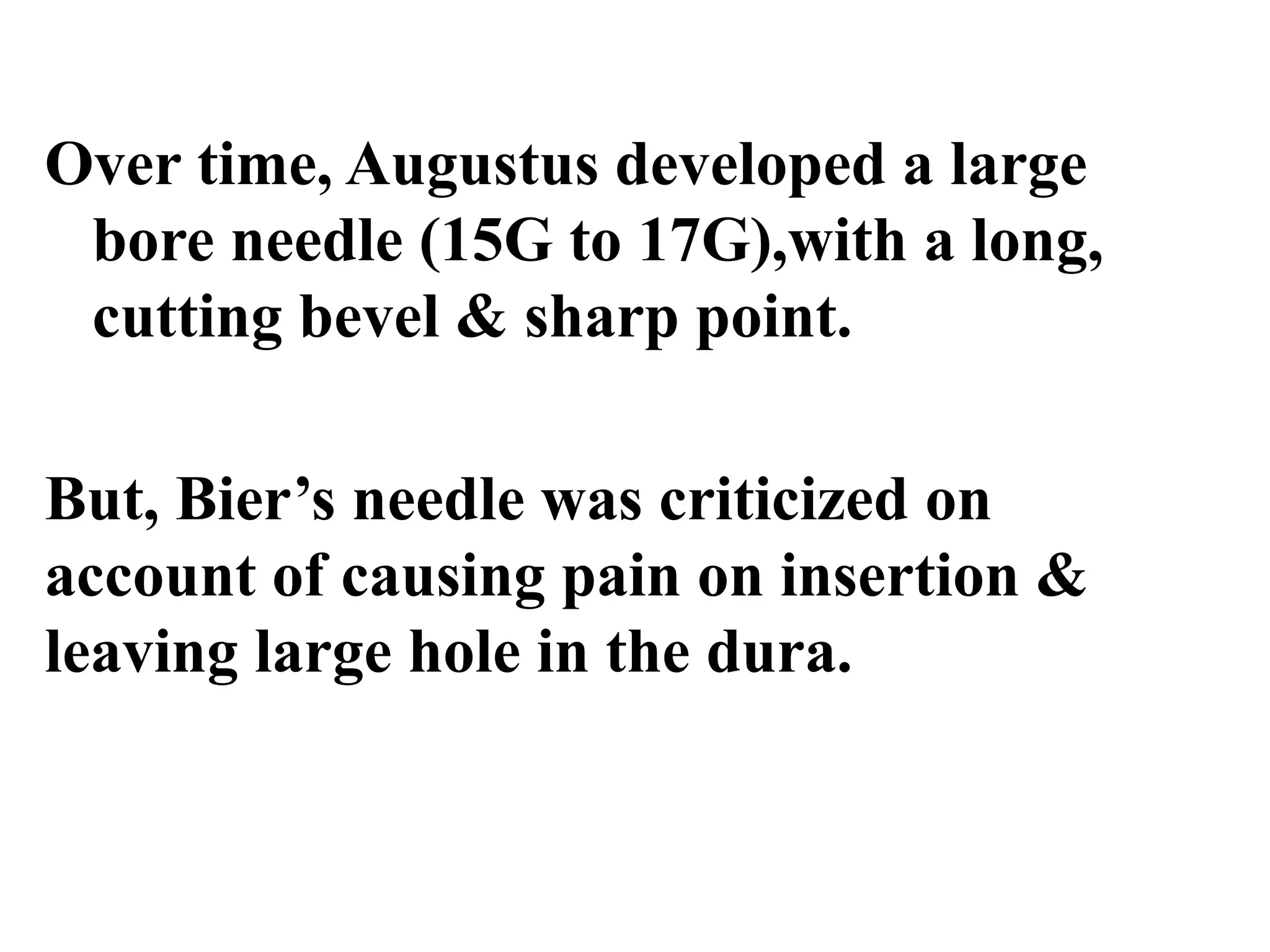 Spinal & epidural needle | PPTX