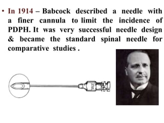 Spinal & epidural needle | PPTX