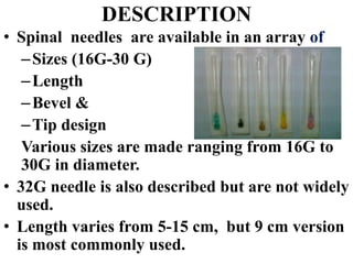 Epidural Needle Types