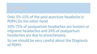 spinal headache or spinal puncture headache .pptx
